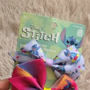 Disney | Accessories | Disney Stitch Colorful Kids Hair Bow Set Of 7 ...